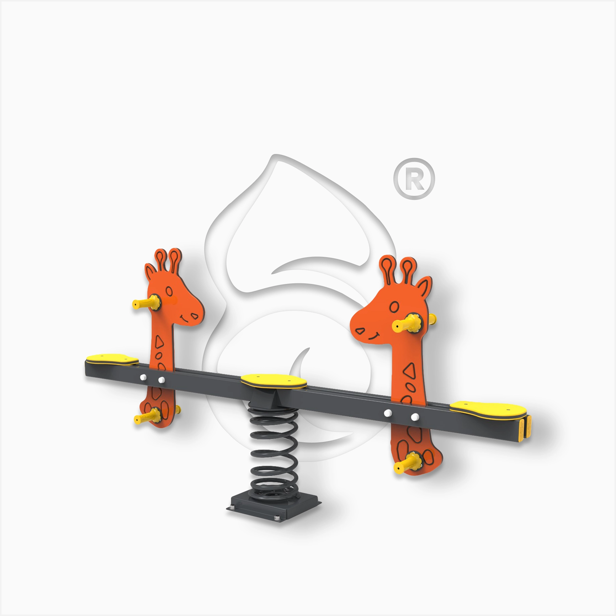 Balansoar cu arc girafe – joacă în pereche cu balans sigur și stabil