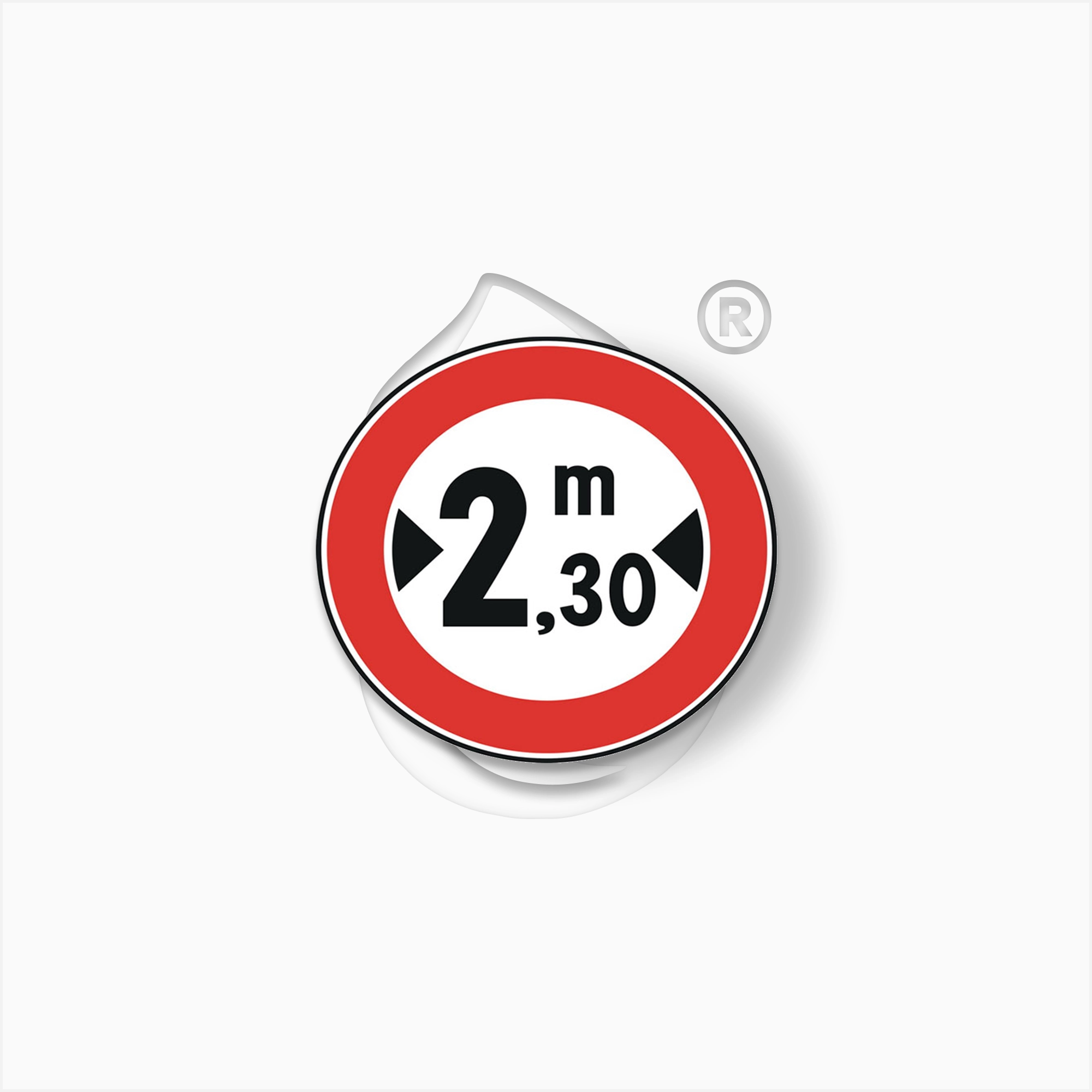 C16 – indicator rutier accesul interzis vehiculelor cu lățimea mai mare